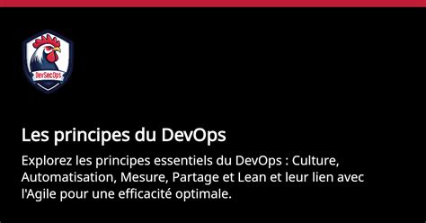 Les Principes Du Devops Devsecops