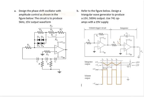 Solved Design The Phase Shift Oscillator With Amplitude Control As