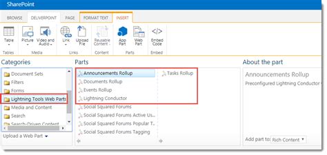 upgrading the lightning conductor web part lightning conductor web