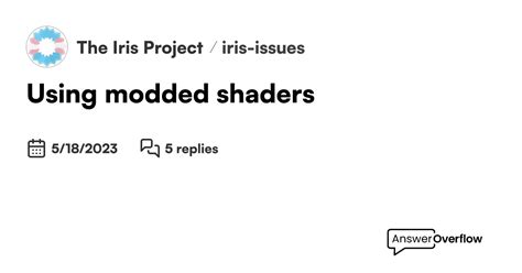 Using Modded Shaders The Iris Project