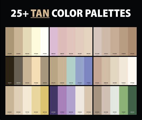 25 Best Tan Color Palettes With Names And Hex Codes Tan Color Palette Violet Color Palette