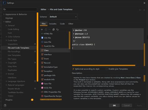 Idea Alibaba规范化模板代码格式化，注释模板化 故木 博客园