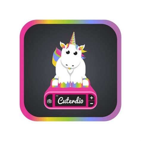 Unicorn App Icon For A Internet Radio Streaming App Icon Or Button