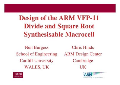pdf design of the arm vfp 11 divide and square … of the arm vfp 11
