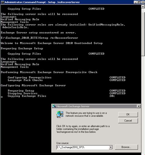 Uninstall Failed Exchange 2010 Installation Tech Wizard