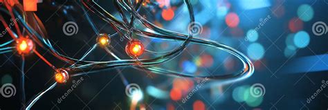 Robotic Data Stream Network Abstract Image Symbolizing Digital Flow Technological Connection