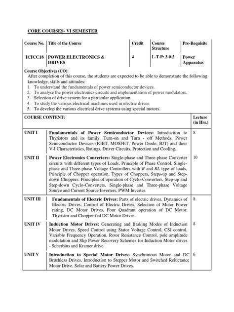 Ice Vi Sem Syllabus 2021 Pdf Flow Measurement Digital Signal