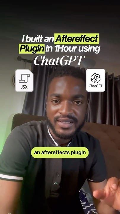 How To Build Your Own After Effects Plugin Using Ai 🤯 Shorts Youtube