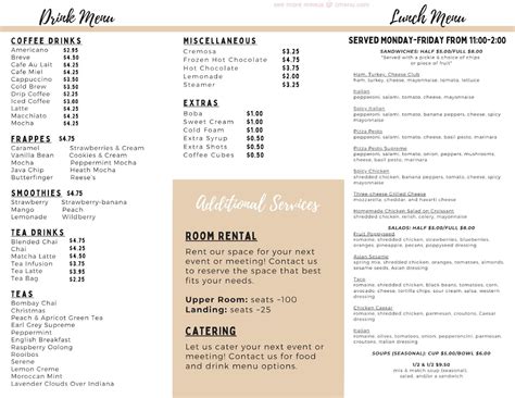 Online Menu Of Grounded Coffee House Restaurant Ligonier Indiana