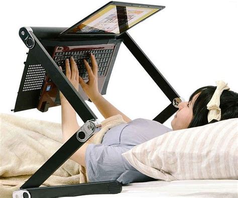 Sleeping Desk Workstation Computer Bed Table Laptop In Bed Setup
