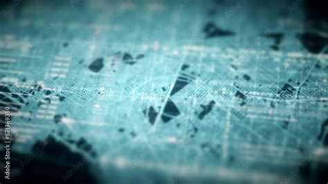 Futuristic Hi Tech User Interface Digital Map Head Up Display Elements