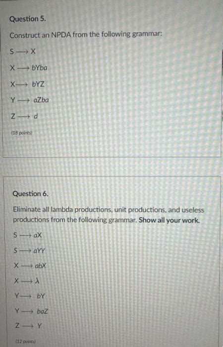 solved question 5 construct an npda from the following