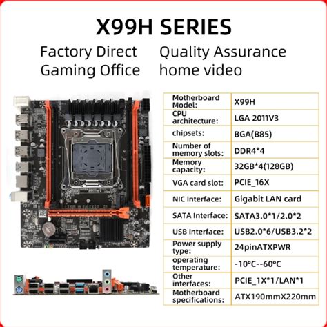 Placa Base X99h Compatible Con Ddr4 Ram Socket Lga 2011v3 Cpu Lazada
