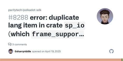 Error Duplicate Lang Item In Crate `spio` Which `framesupport` Depends On `panicimpl