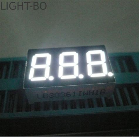 Three Digit 7 Segment Led Display Pure White Small Seven Segment Display For Electronic Device