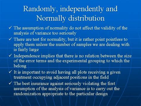 Assumption And Data Transformation Assumption Of Anova N
