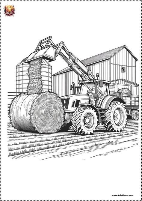 Coloriage Tracteur Claas à Imprimer Gratuit