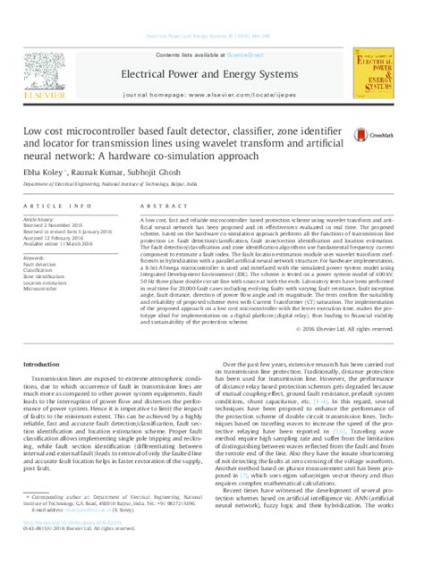 Pdf Low Cost Microcontroller Based Fault Detector Classifier Zone
