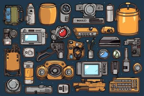 Premium Ai Image A Close Up Of A Bunch Of Different Types Of Electronics Generative Ai