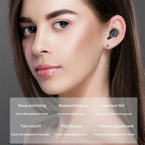 Draadloze Oordopjes Bluetooth Oortjes Draadloze Oortjes Oordopjes Zwart Bol