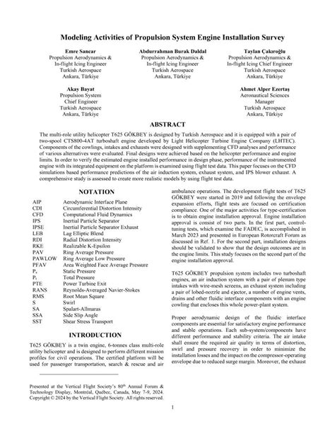 Modeling Activities Of Propulsion System Engine Installation Survey Vertical Flight Society