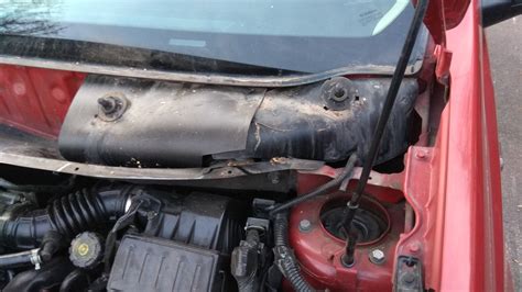 Защита трапеции дворников — Nissan Note (1G), 1,6 л, 2008 года | своими ...