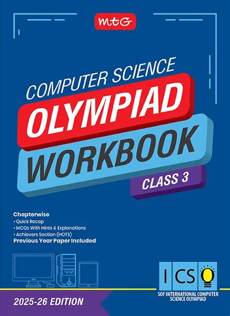 Class 3 International Computer Science Olympiad Icso Workbook For 2025 26 Exam With Mcqs And