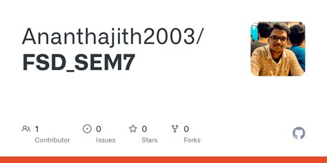 GitHub Ananthajith2003 FSD SEM7