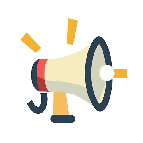 Diffusion D un Message Avec Un Mégaphone Vecteur Premium