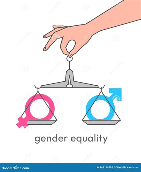 Gender Equality Concept With Male And Female Gender Symbols On Balanced