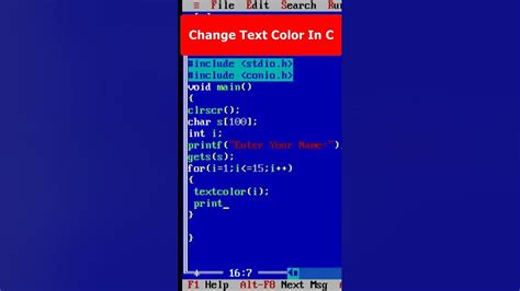 Print Colorful Text Using Textcolor Function In C Part 30 C