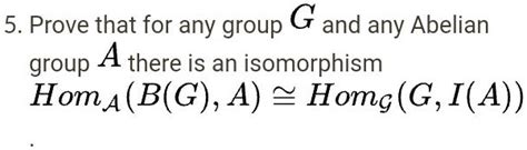 solved prove that for any group g and any abelian group a there is an