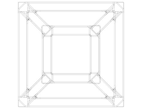 Sq Tesseract Hypercube 3d Printing Model Threeding
