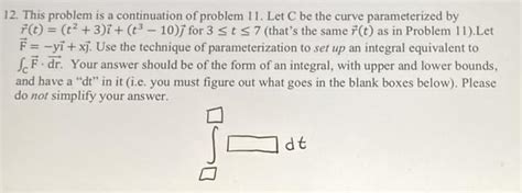 Solved 11 An Object Travels Along A Path R T T 3 7