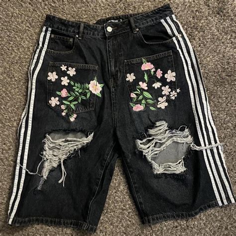 Gv Gallery Cherry Blossom Denim Jorts Quality Is Depop