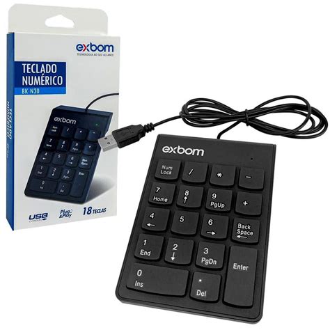 Teclado Numérico USB 18 Teclas para Computador PC Notebook Celular Smartphone Tablet Receptor de