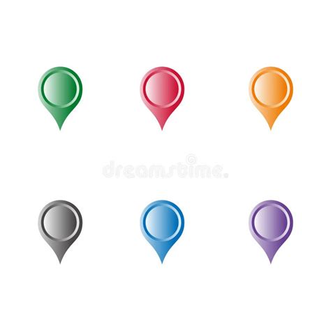 a set of colorful 3d map pointer vector illustrations for place pointer icons stock illustration