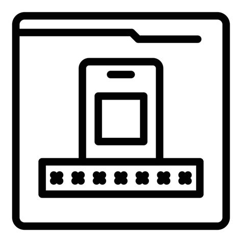 Secure Folder Icon Outline Vector Factor Verification 15063643 Vector Art At Vecteezy