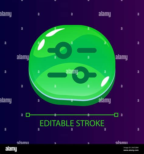 Filters Setup Glossy Ui Button With Linear Icon Stock Vector Image