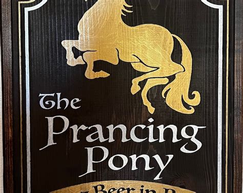 Prancing Pony Bar Sign Lord Of The Rings Movie Poster Print Middle