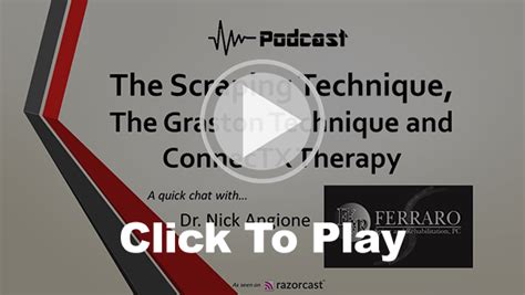 The Scraping Technique The Graston Technique And Connectx Therapy Saddle Brook Chiropractor