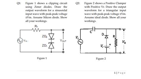 Solved Q Figure Shows A Clipping Circuit Q Figure Chegg