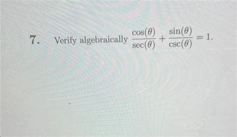 Solved sec θ cos θ csc θ sin θ Chegg com