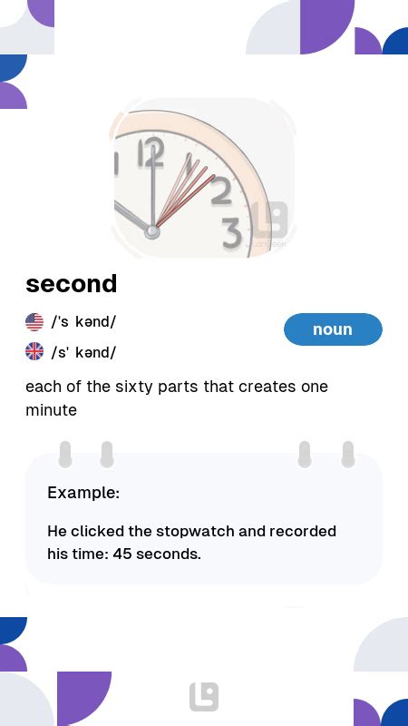 Definition Meaning Of Second Picture Dictionary
