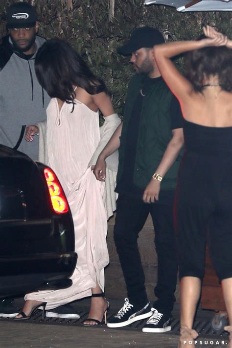 Selena Gomez White Dress With The Weeknd POPSUGAR Fashion