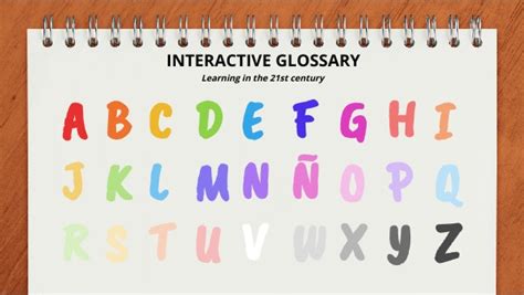interactive glossary genially