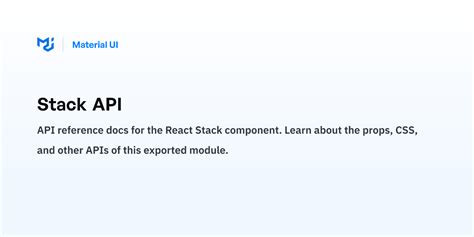 Stack Api Material Ui