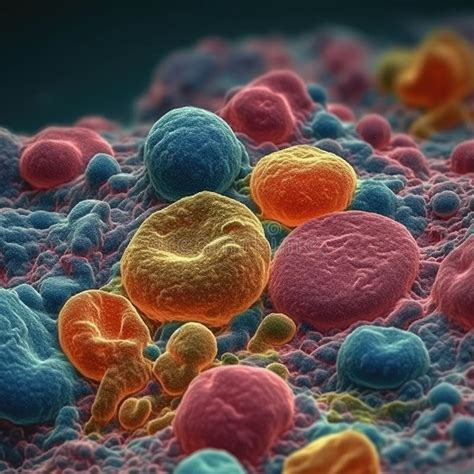 Vivid Microscopic Platelets A Detailed Electron Microscope View For