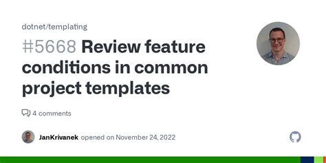 review feature conditions in common project templates · issue 5668