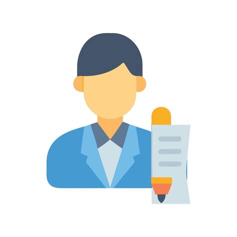 Professional With Checklist And Pen Icon On Black 65319958 Vector Art